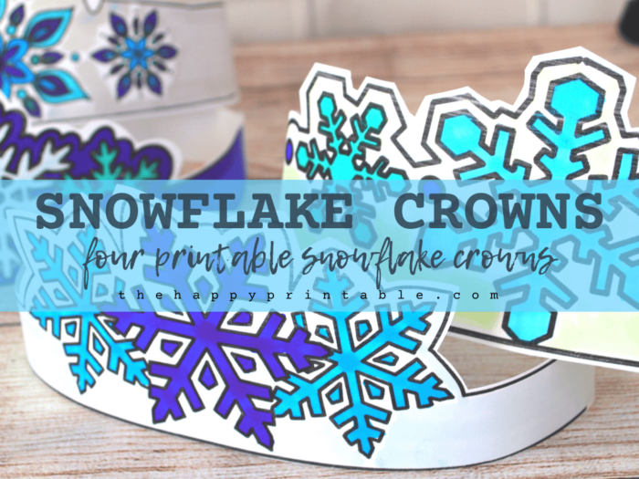 Printable Snowflake Headbands to Color | The Happy Printable