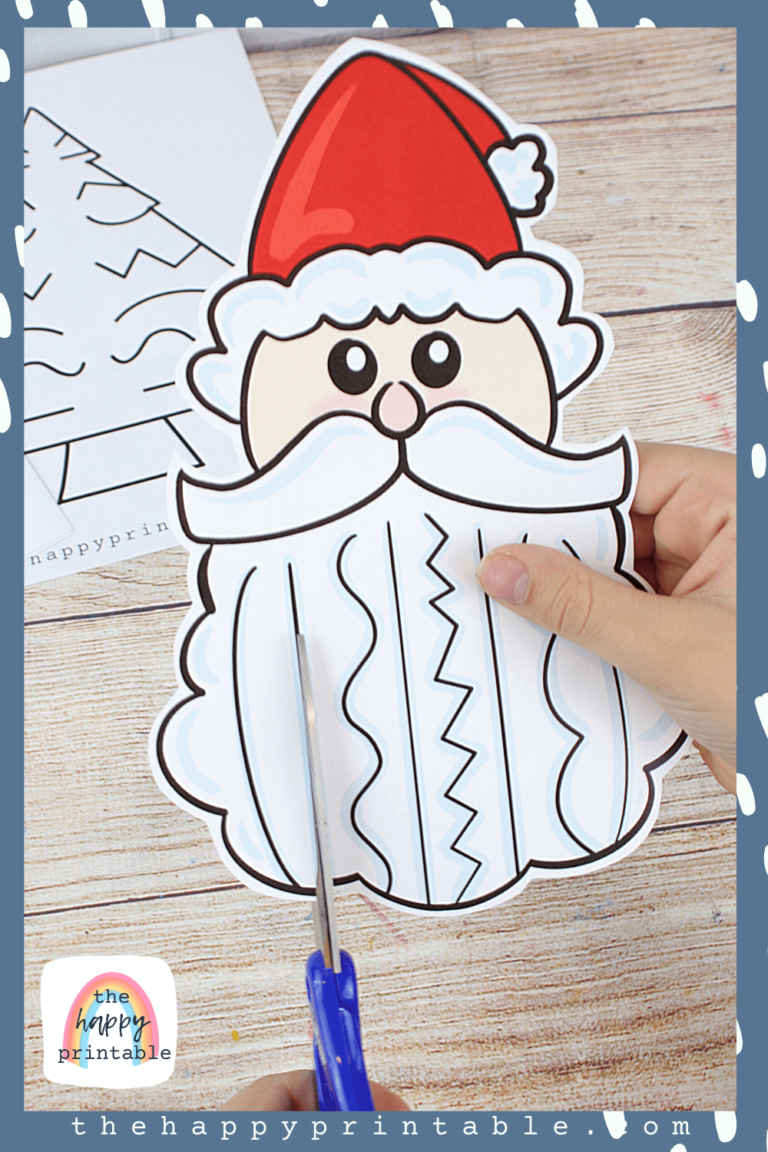 Christmas Themed Scissor Skills Printables | The Happy Printable