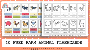 Printable Zoo Animal Flashcards | The Happy Printable
