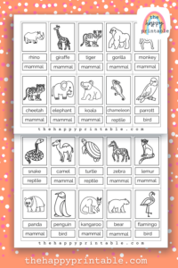 Printable Zoo Animal Flashcards | The Happy Printable