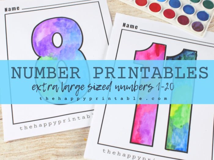 Printable Numbers 1-20 | The Happy Printable