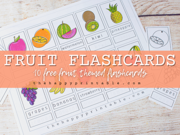 Fruit Flashcards for Kids | The Happy Printable