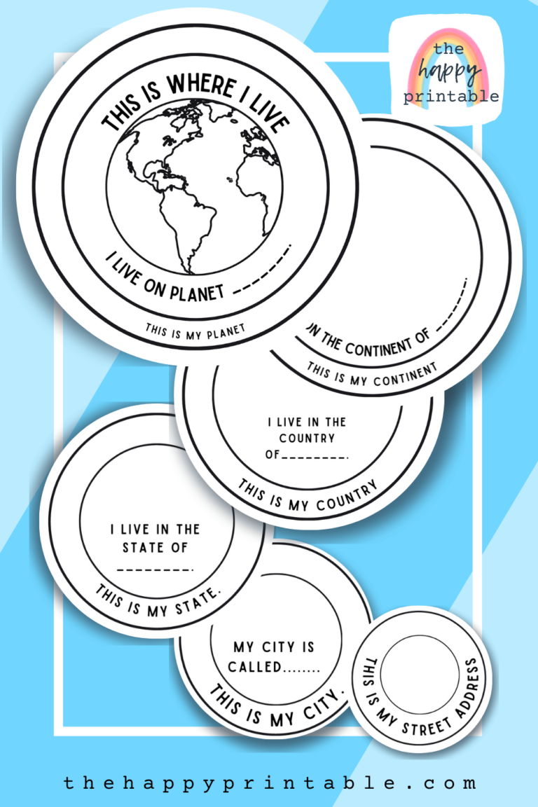 Where I Live Printable Book | The Happy Printable