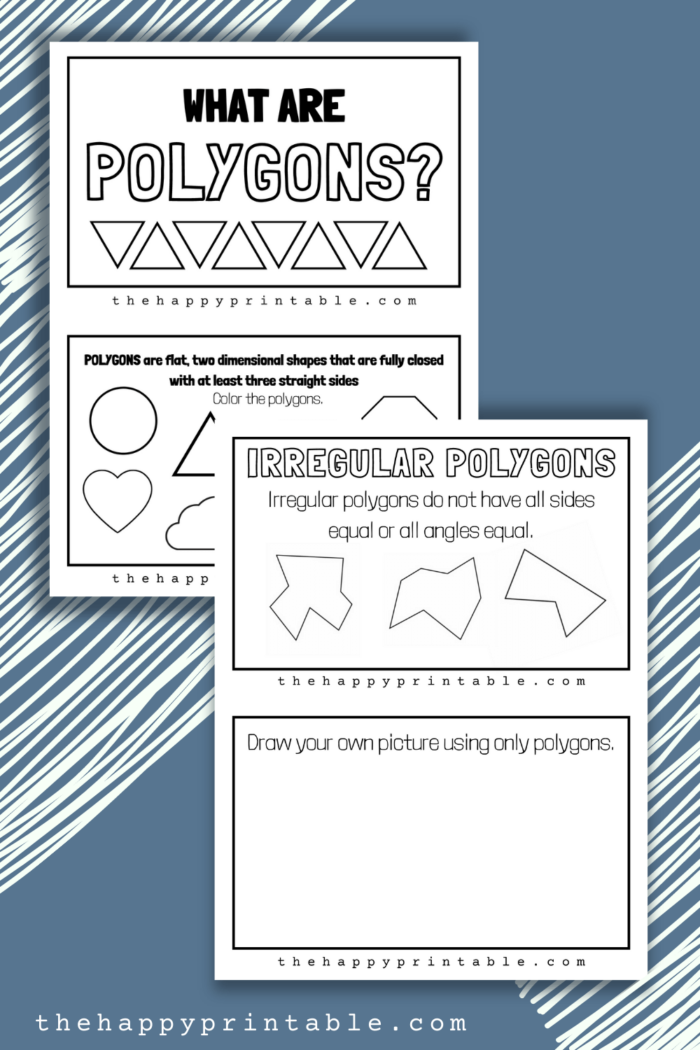 All About Polygons- A Printable Polygon Book | The Happy Printable