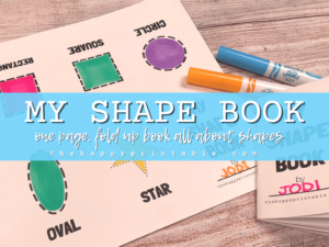 Shape Book- A Fold Up Book for Learning Shapes | The Happy Printable
