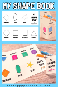 Shape Book- A Fold Up Book for Learning Shapes | The Happy Printable