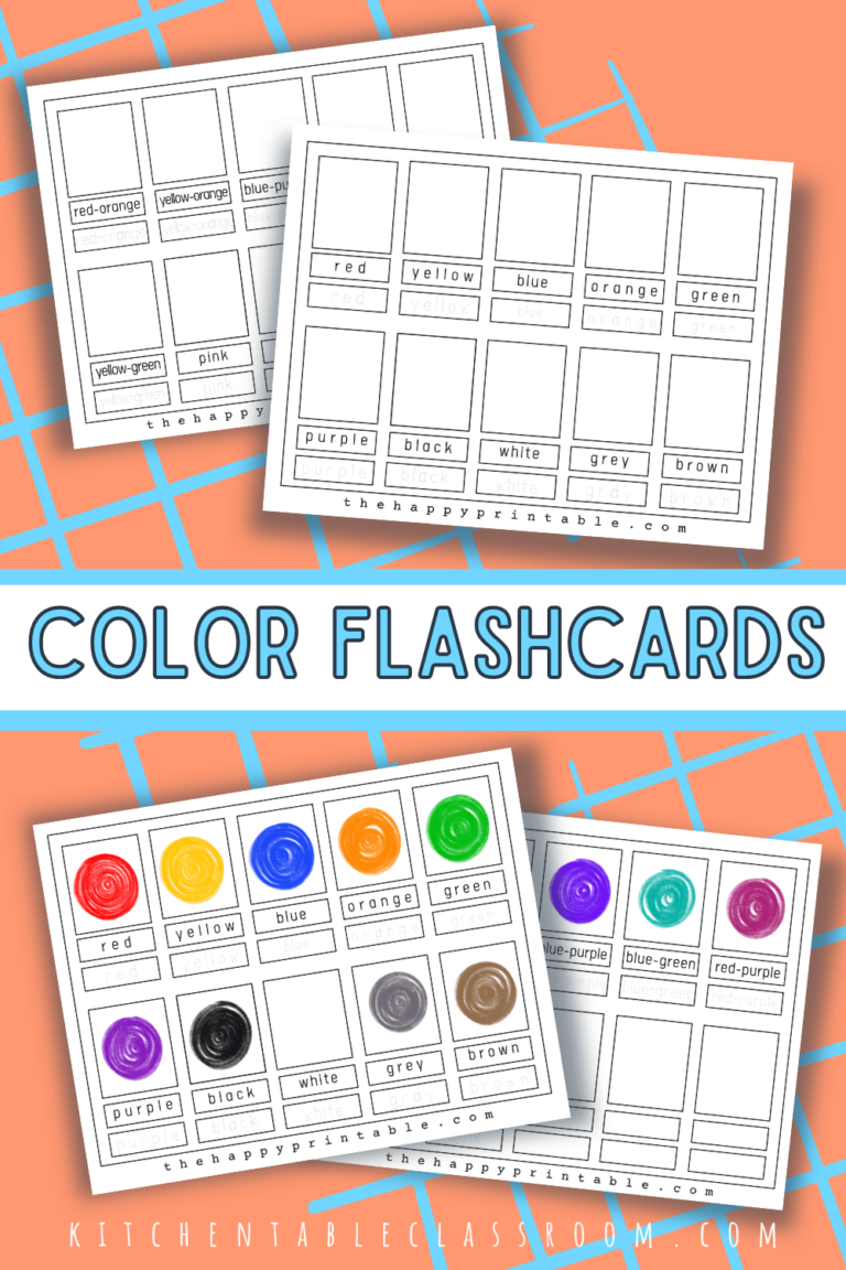 Printable Color Flashcards | The Happy Printable