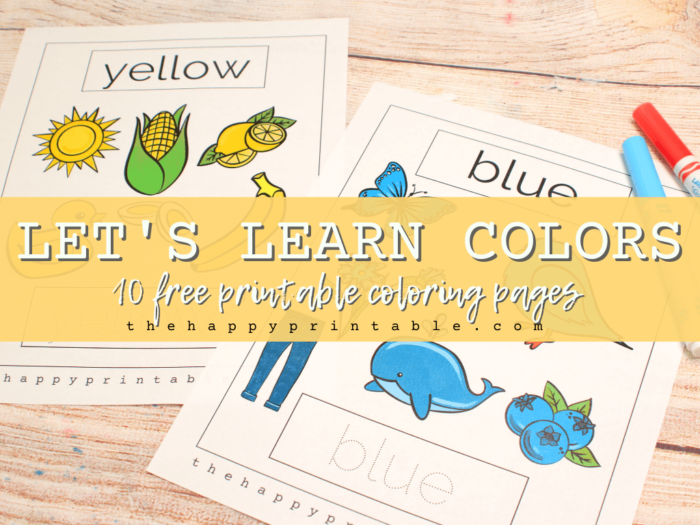 Learning Colors Coloring Pages | The Happy Printable