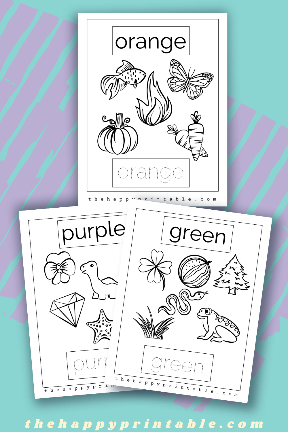 Learning Colors Coloring Pages | The Happy Printable