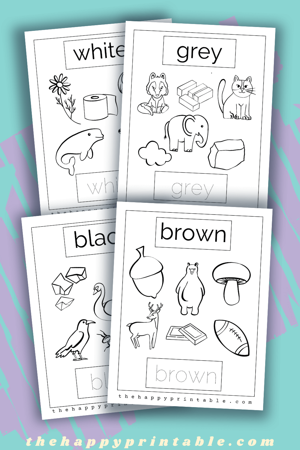 Learning Colors Coloring Pages | The Happy Printable