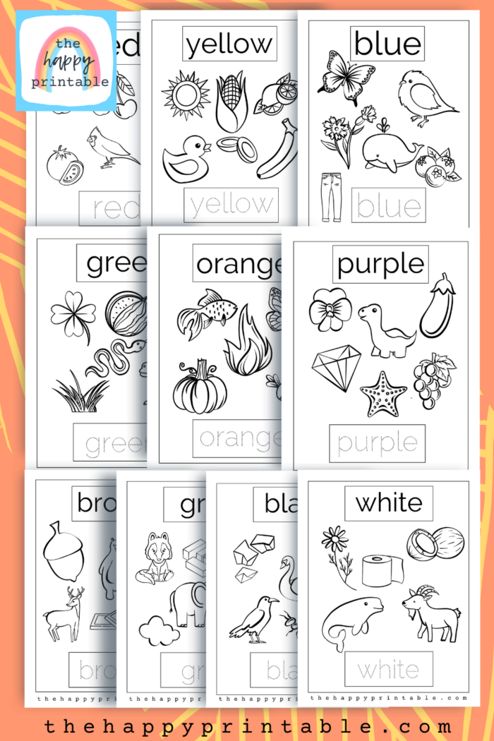 Learning Colors Coloring Pages | The Happy Printable