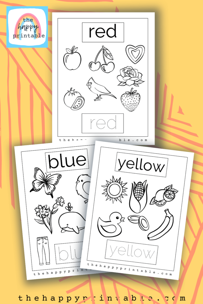 Learning Colors Coloring Pages | The Happy Printable