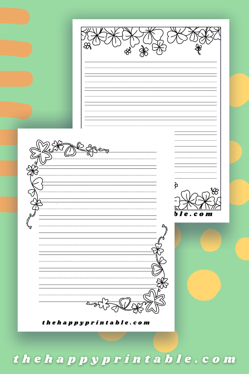 St. Patrick’s Day Writing Paper for Kids | The Happy Printable
