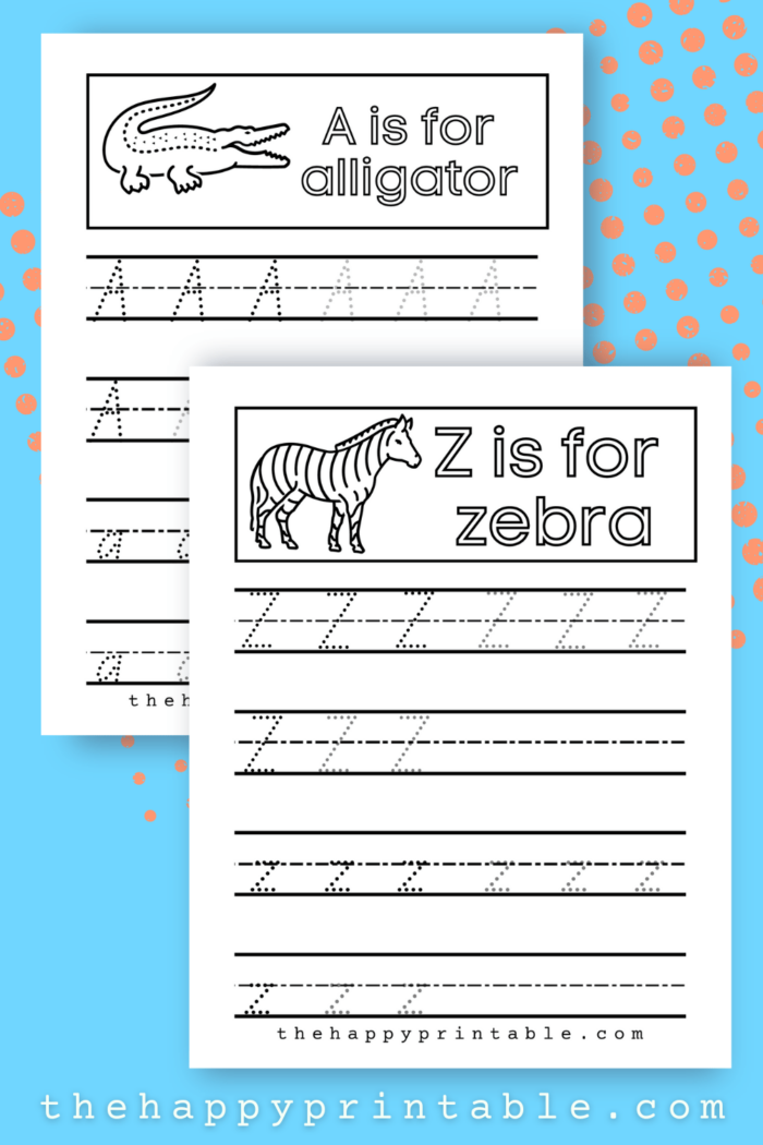 Alphabet Tracing Worksheets | The Happy Printable