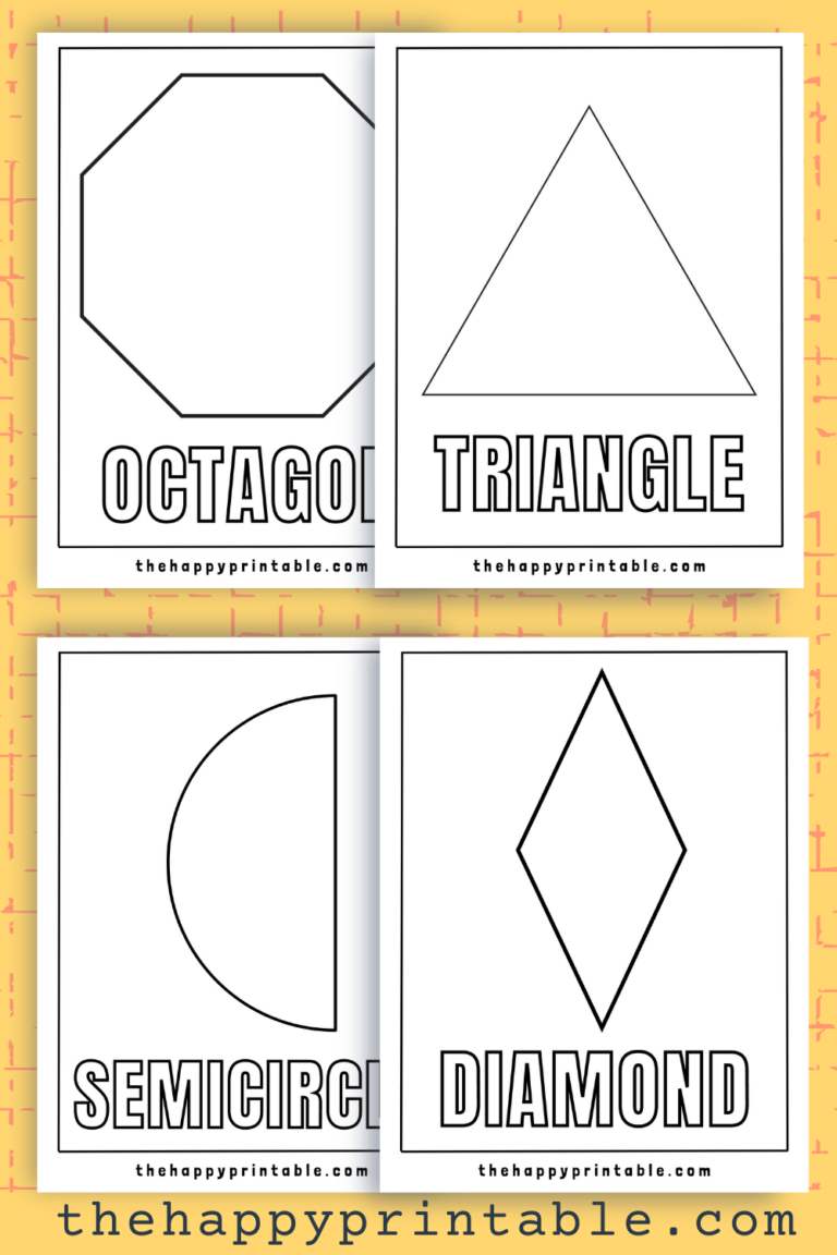 Printable Shapes Worksheets | The Happy Printable