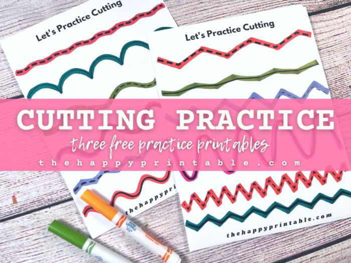 Preschool Cutting Practice Worksheets & More | The Happy Printable