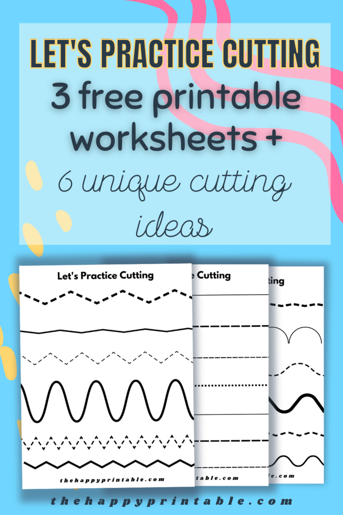 Preschool Cutting Practice Worksheets & More | The Happy Printable