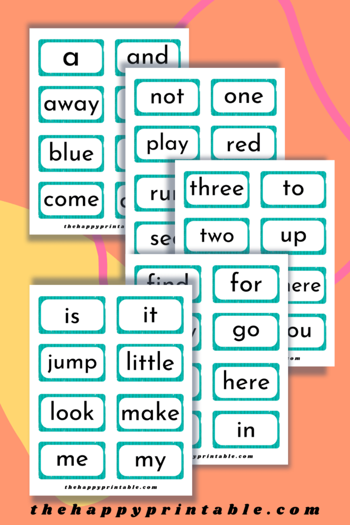Pre Primer Sight Words Flashcards & More | The Happy Printable