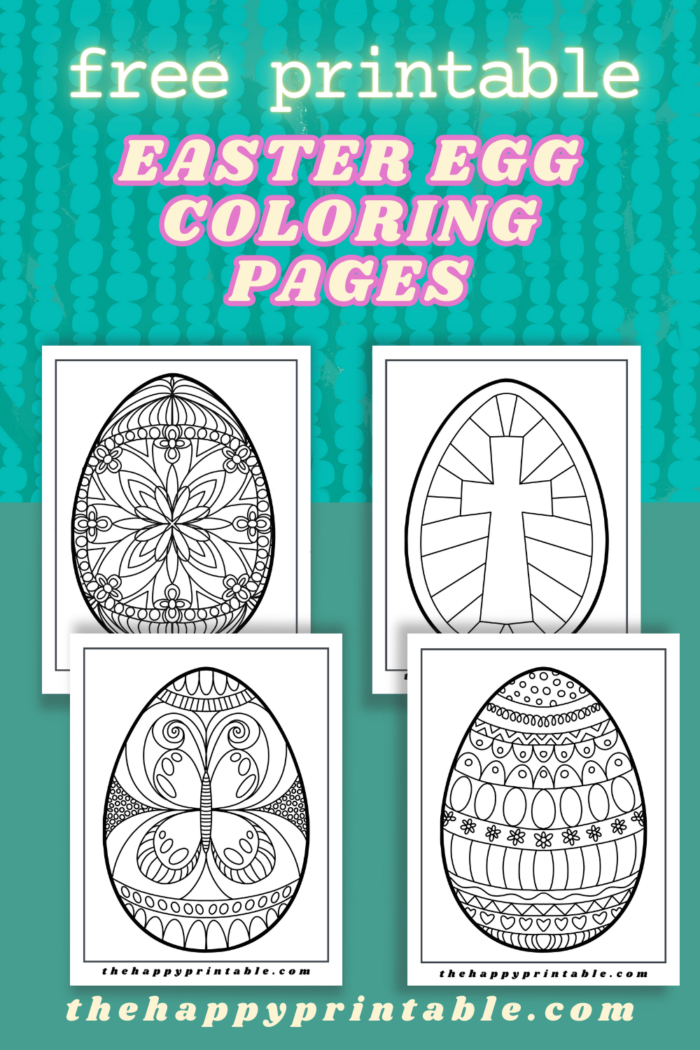 Easter Egg Coloring Pages | The Happy Printable