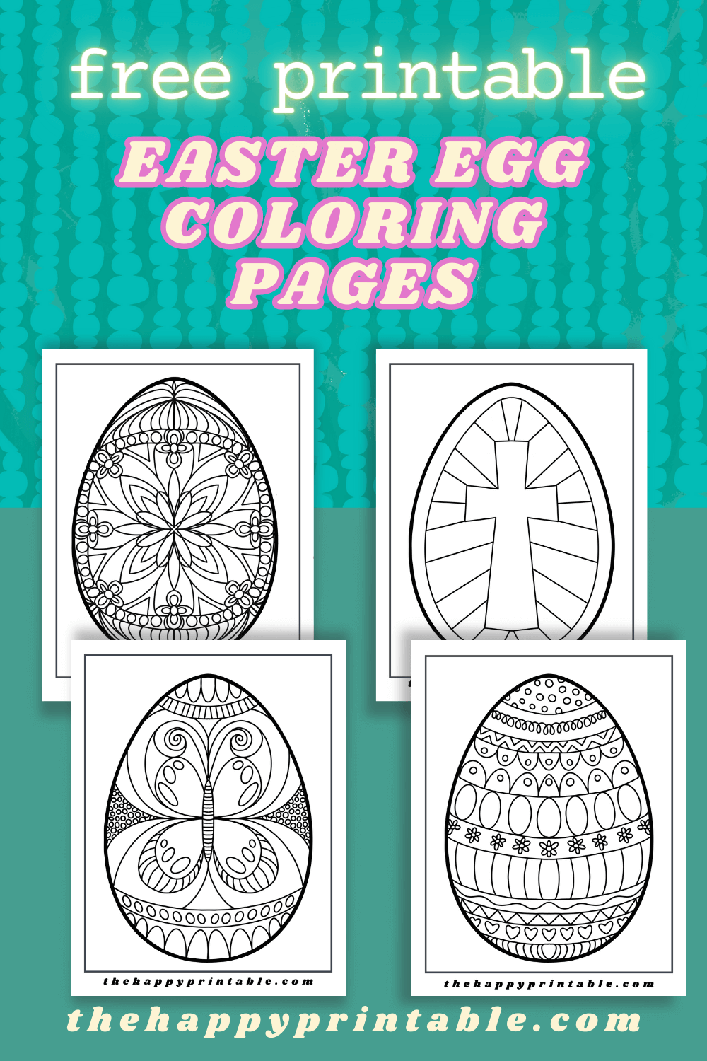 Easter Egg Coloring Pages | The Happy Printable