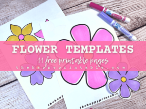 Flower Template Printable | The Happy Printable