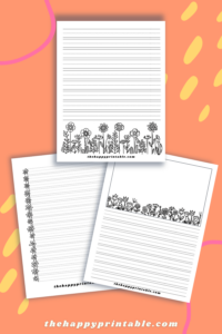 Printable Flower Writing Paper | The Happy Printable