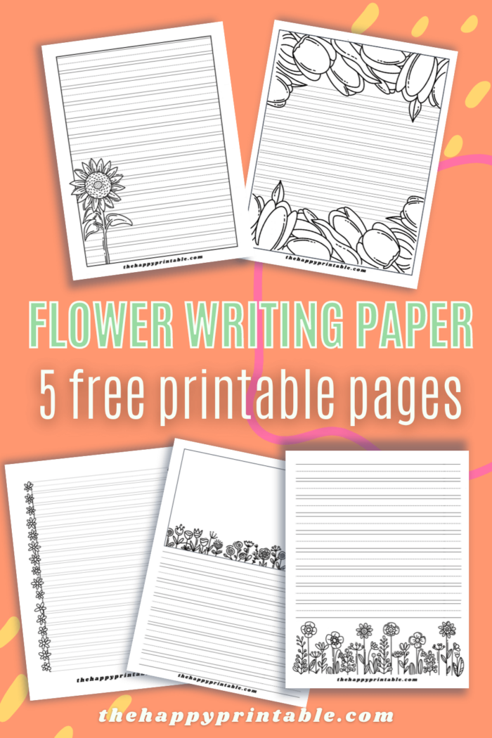 Printable Flower Writing Paper | The Happy Printable