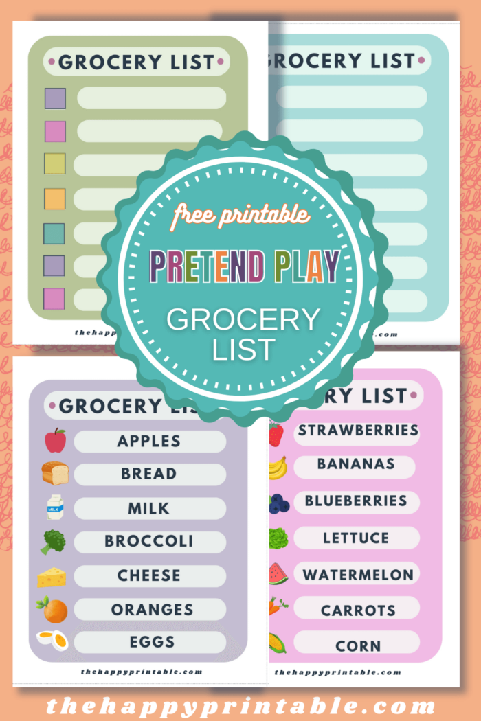 Pretend play grocery store printables | The Happy Printable