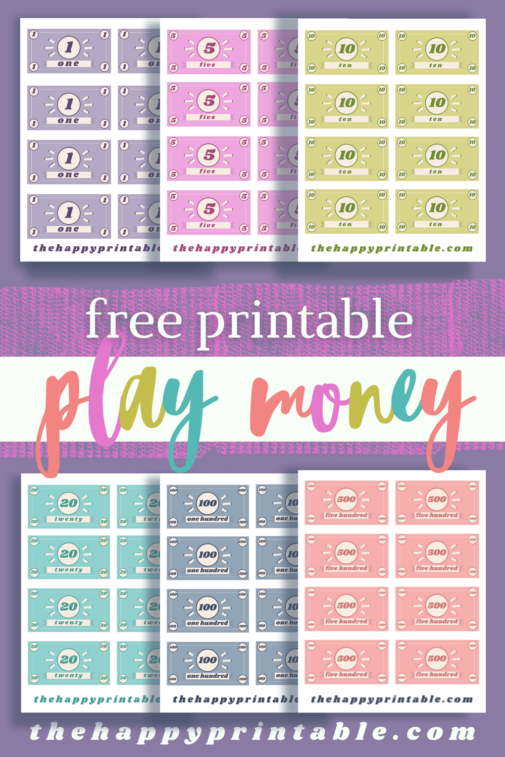 Printable Play Money | The Happy Printable