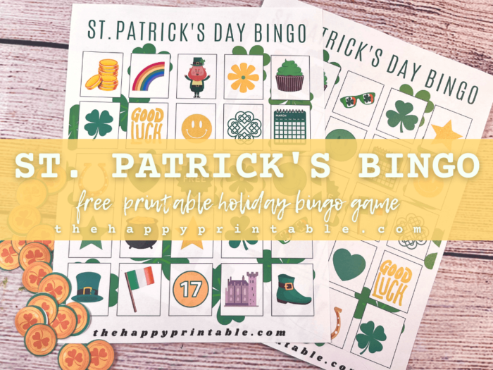 St. Patrick’s Day Bingo | The Happy Printable