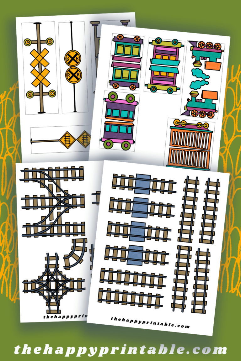 Train Template & Printable Train Track | The Happy Printable