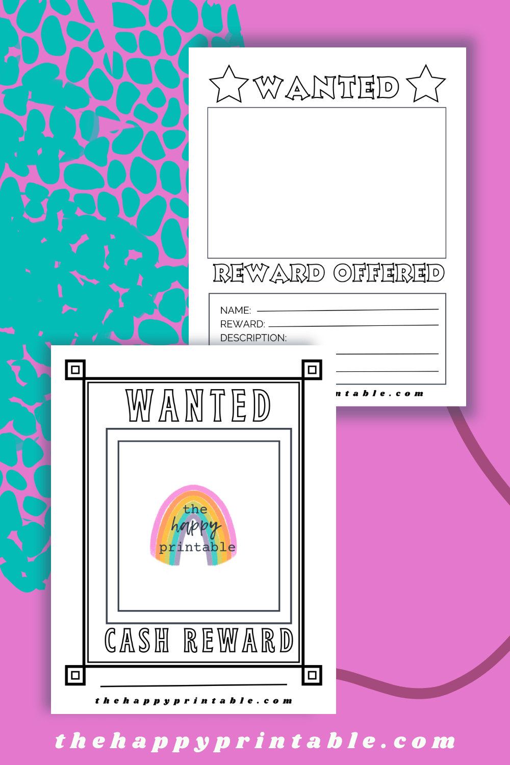 Printable Wanted Posters for Kids | The Happy Printable