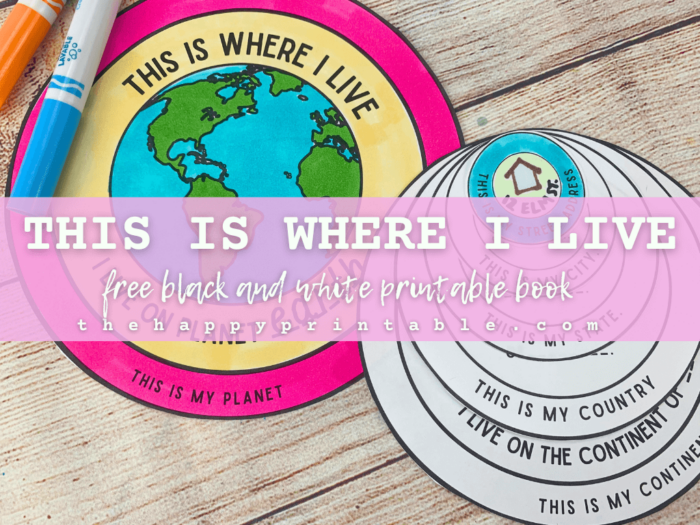 Where I Live Printable Book | The Happy Printable
