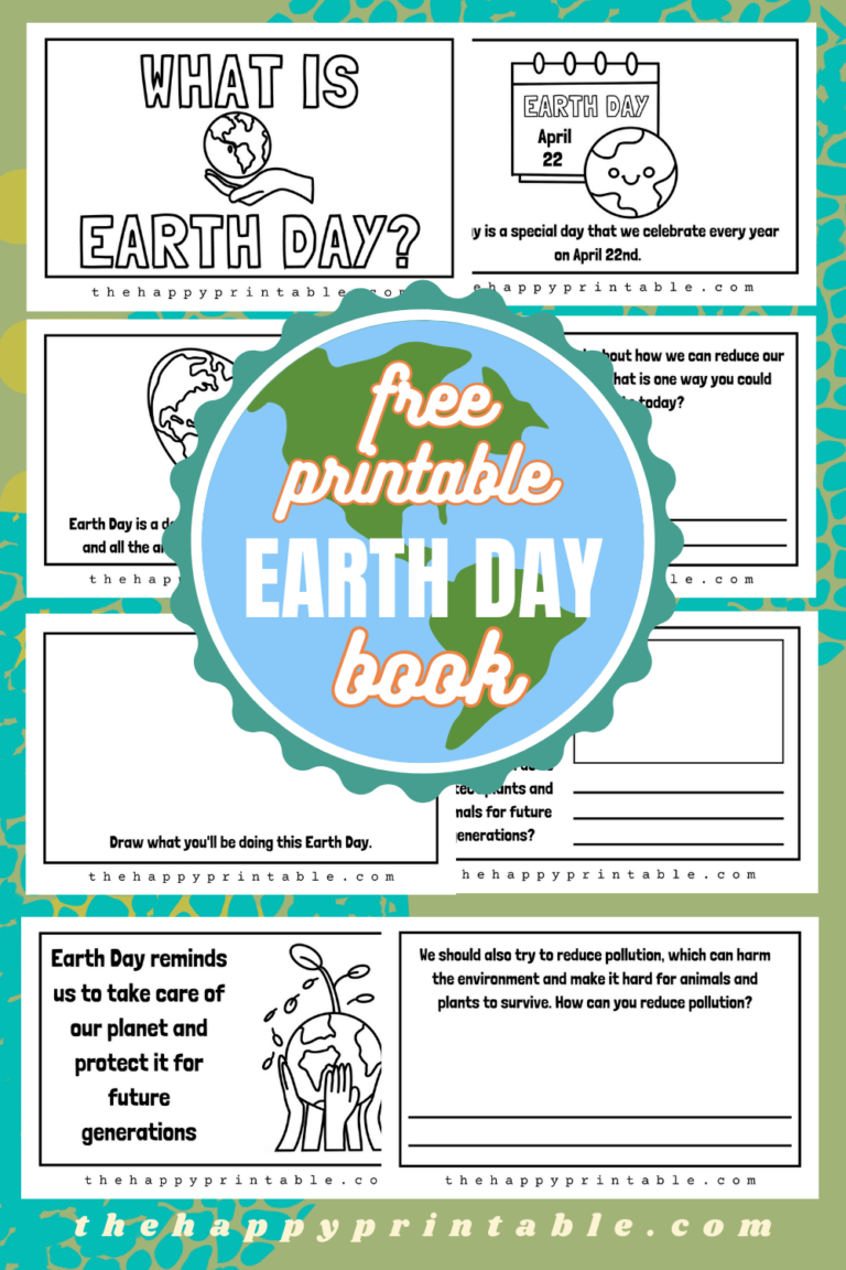 Printable Earth Day Book For Kids | The Happy Printable