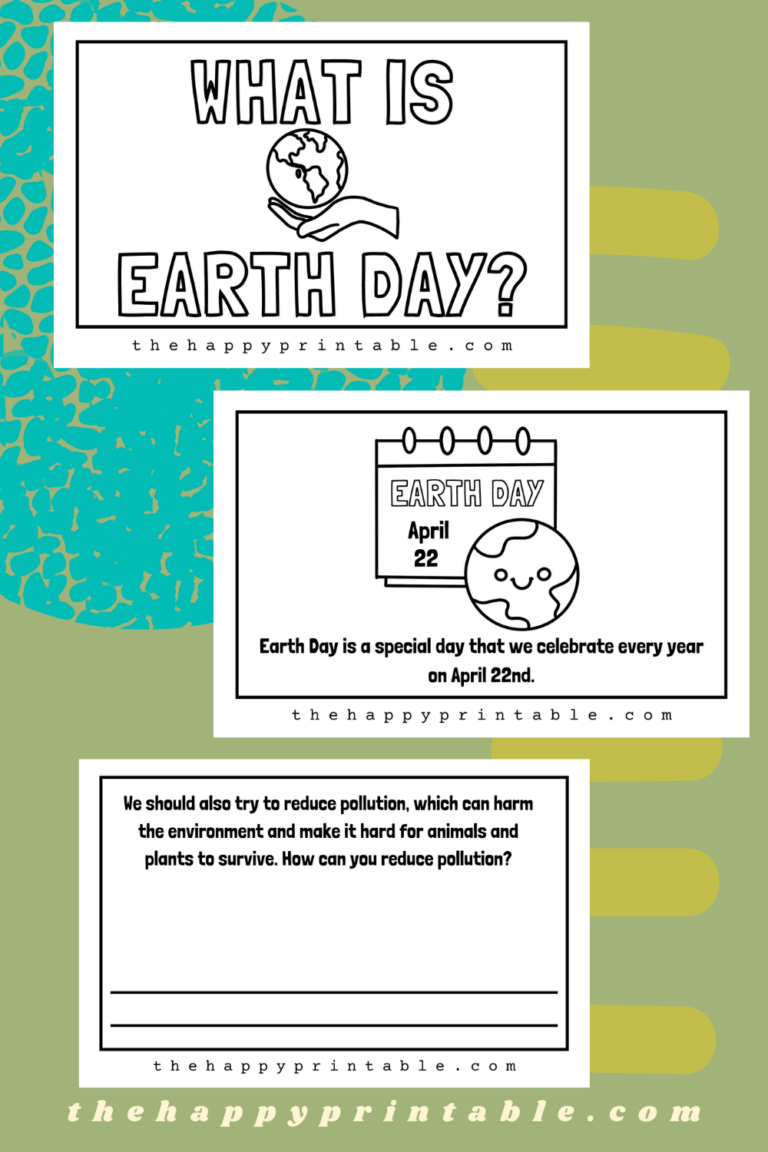Printable Earth Day Book For Kids | The Happy Printable