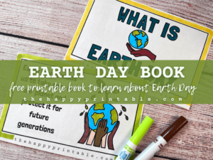 Printable Earth Day Book For Kids | The Happy Printable