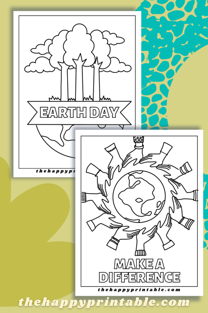 Earth Day Coloring Pages | The Happy Printable