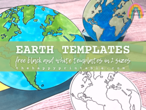 Printable Earth Template | The Happy Printable