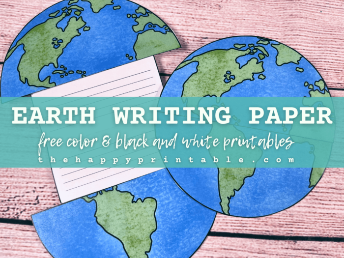 Earth Writing Paper | The Happy Printable