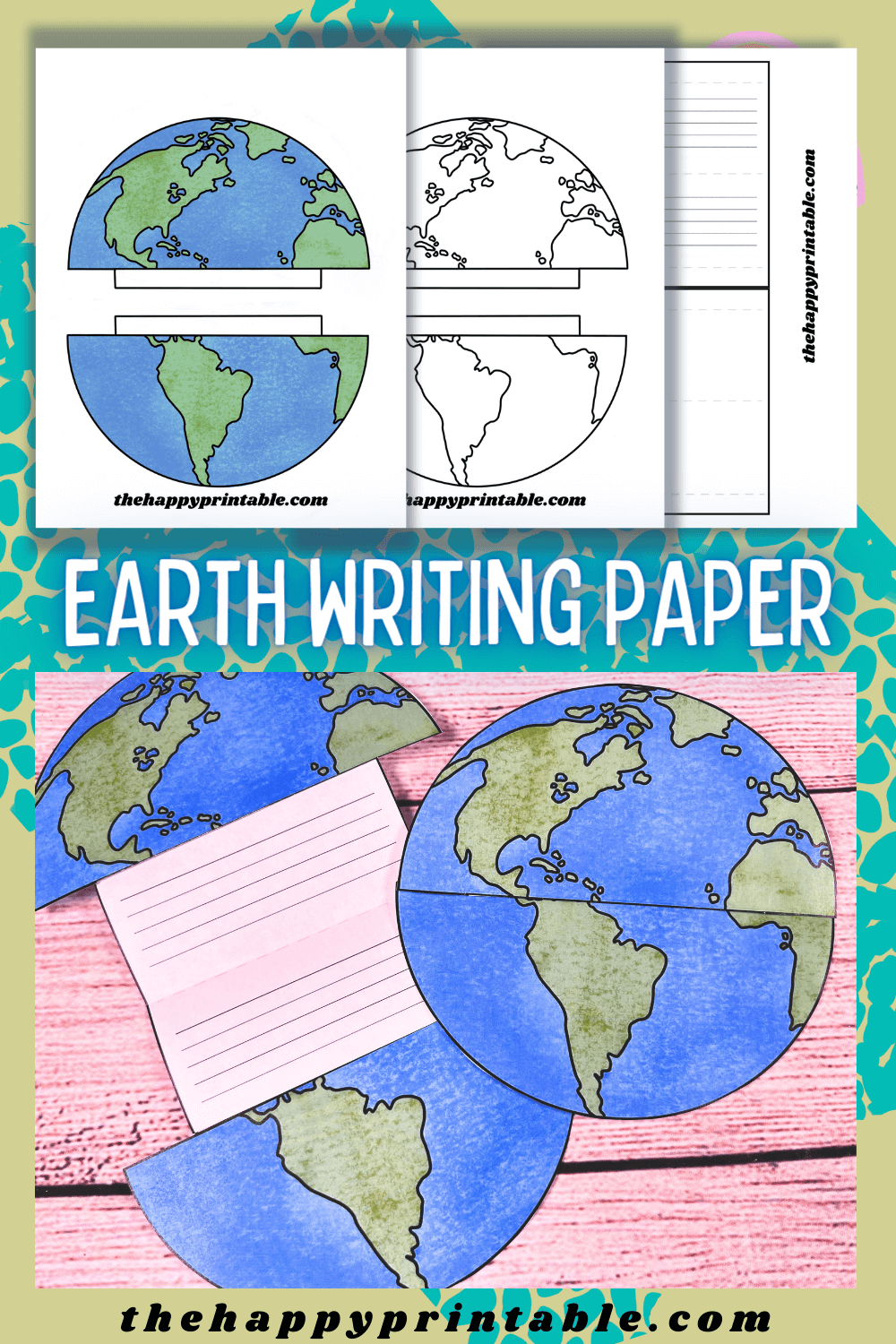 Earth Writing Paper | The Happy Printable