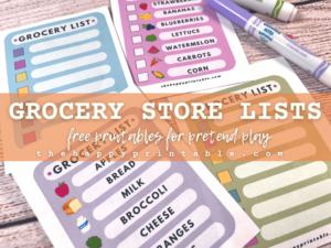 Pretend play grocery store printables | The Happy Printable