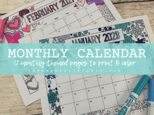 Printable Monthly Calendar to Print & Color | The Happy Printable