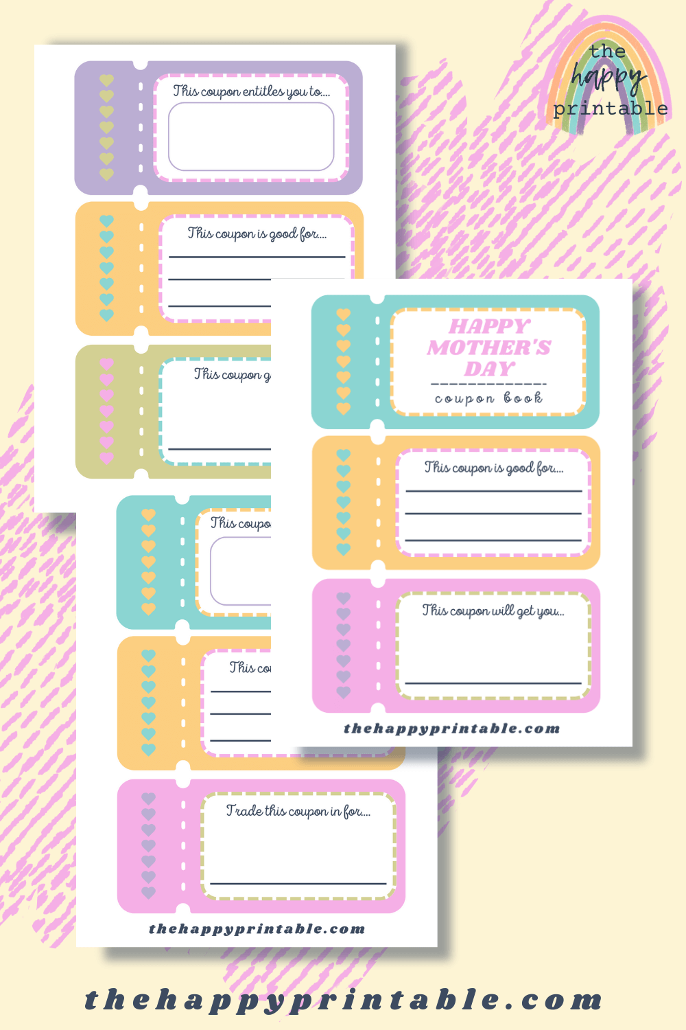 Printable Mother’s Day Coupon Book | The Happy Printable