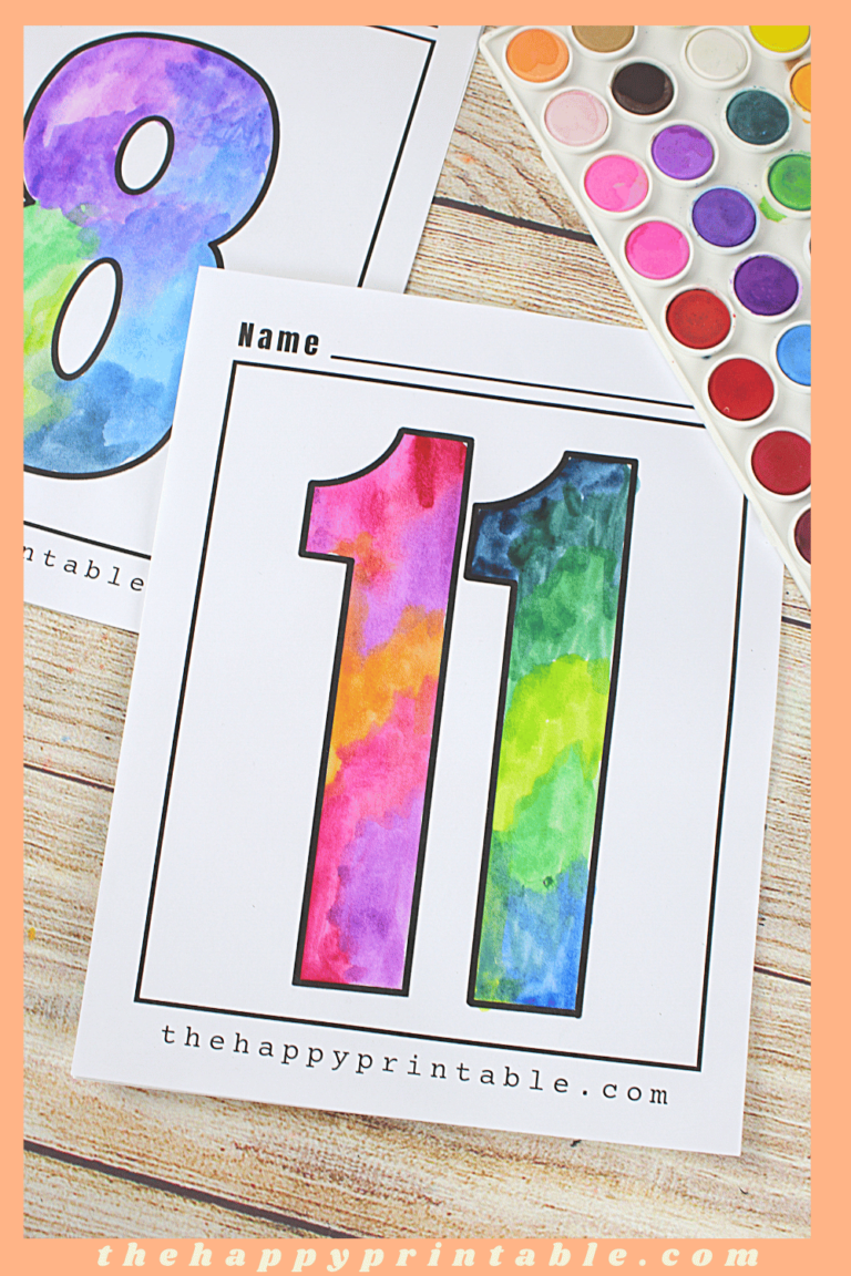 Printable Numbers 1-20 | The Happy Printable