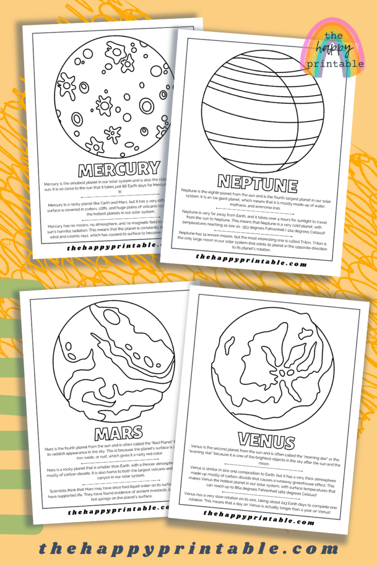 Solar System Coloring Pages | The Happy Printable
