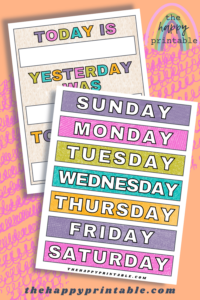 Days of the Week Printables | The Happy Printable