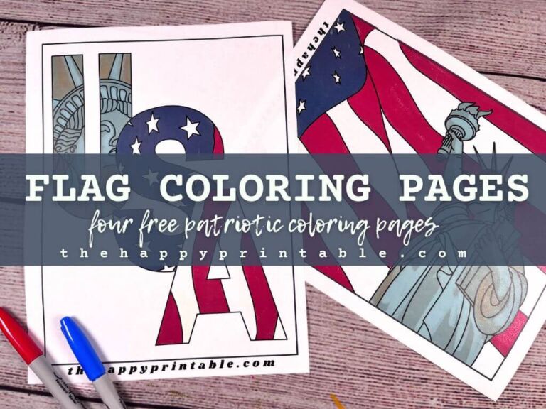 Flag Coloring Pages | The Happy Printable