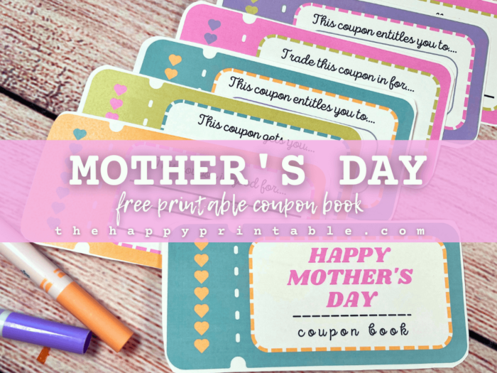 Printable Mother’s Day Coupon Book | The Happy Printable