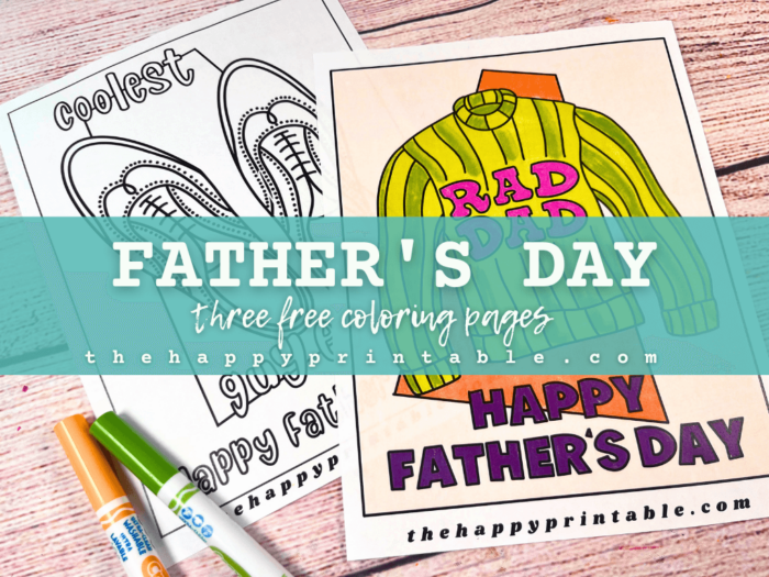 Father’s Day Coloring Pages | The Happy Printable