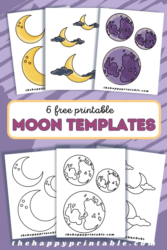 Printable Moon Templates | The Happy Printable